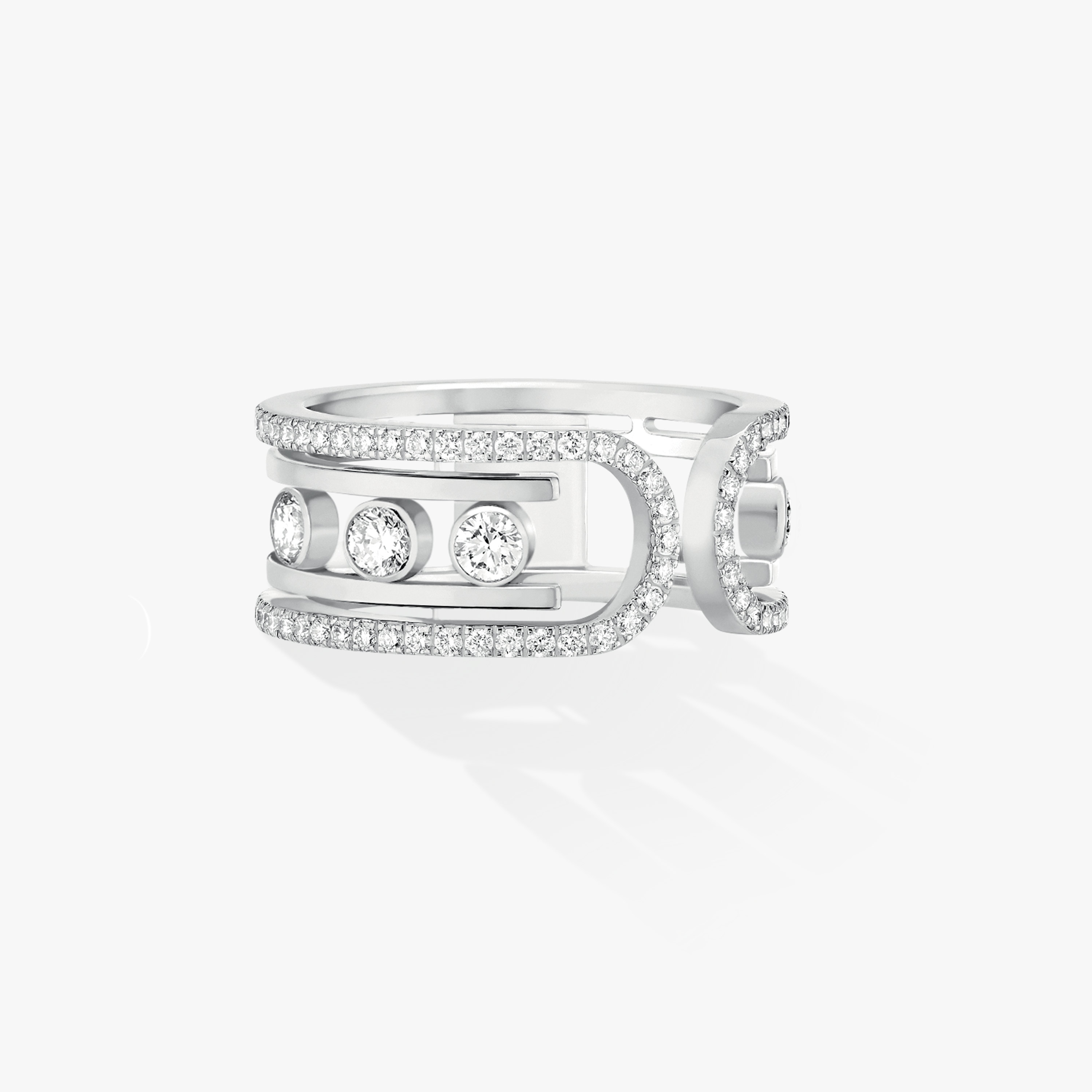 Move 10th Diamond Ring in White Gold|Messika 11955-WG