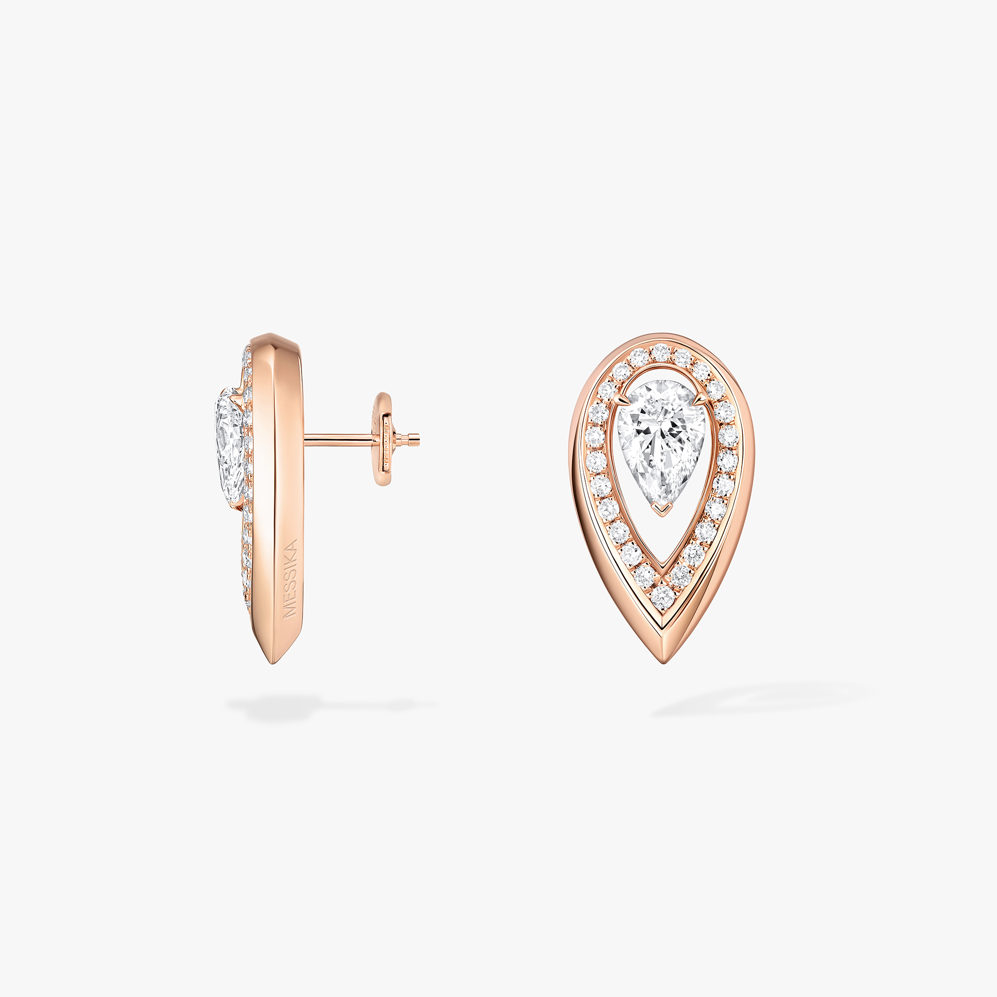 Boucles D'Oreilles Diamant Or Rose Fiery | Messika 13240-PG