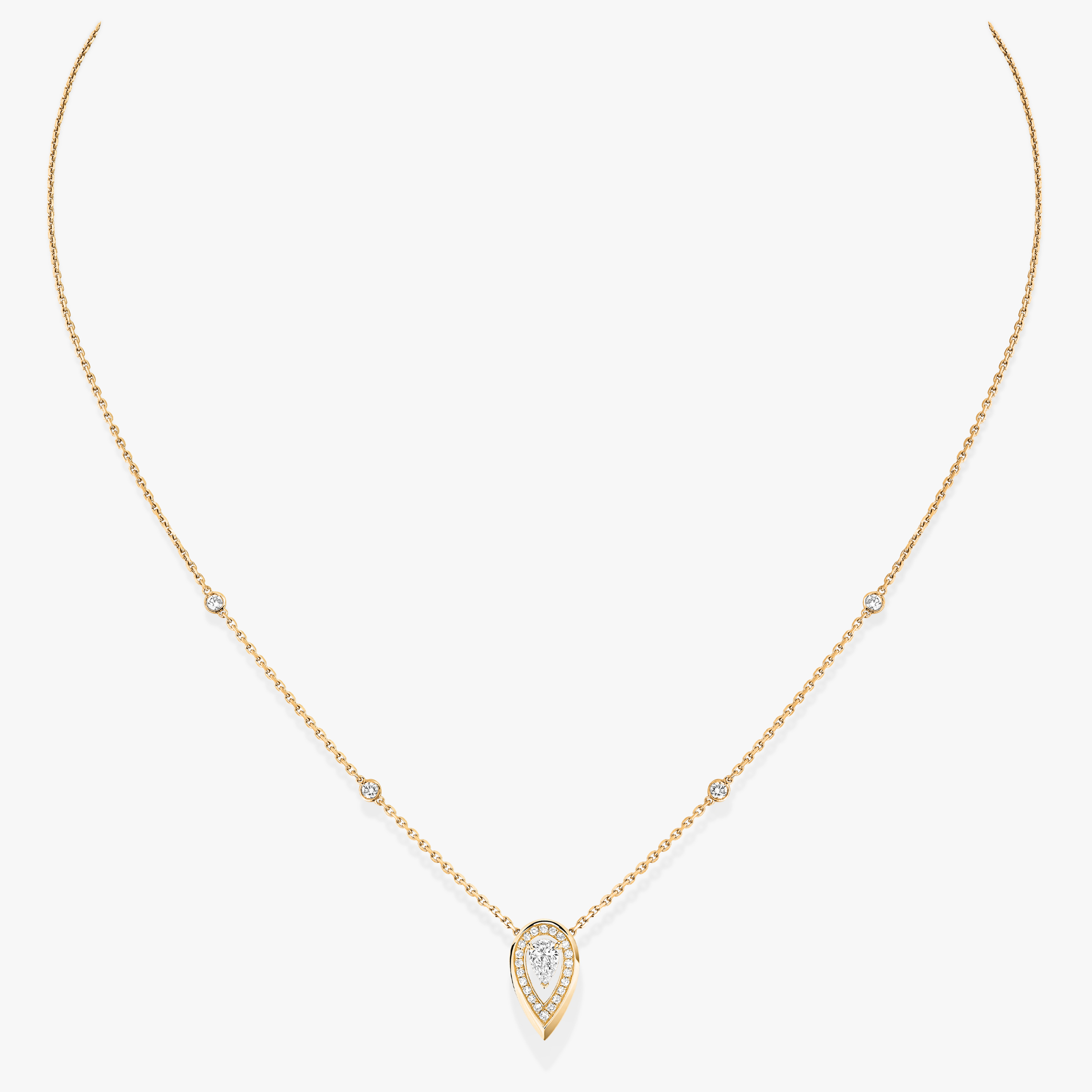 Fiery Diamond Necklace in Yellow Gold | Messika 12611-YG