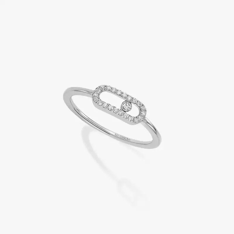 Bagues Or Blanc Diamant pour Femme - Bagues de luxe Messika